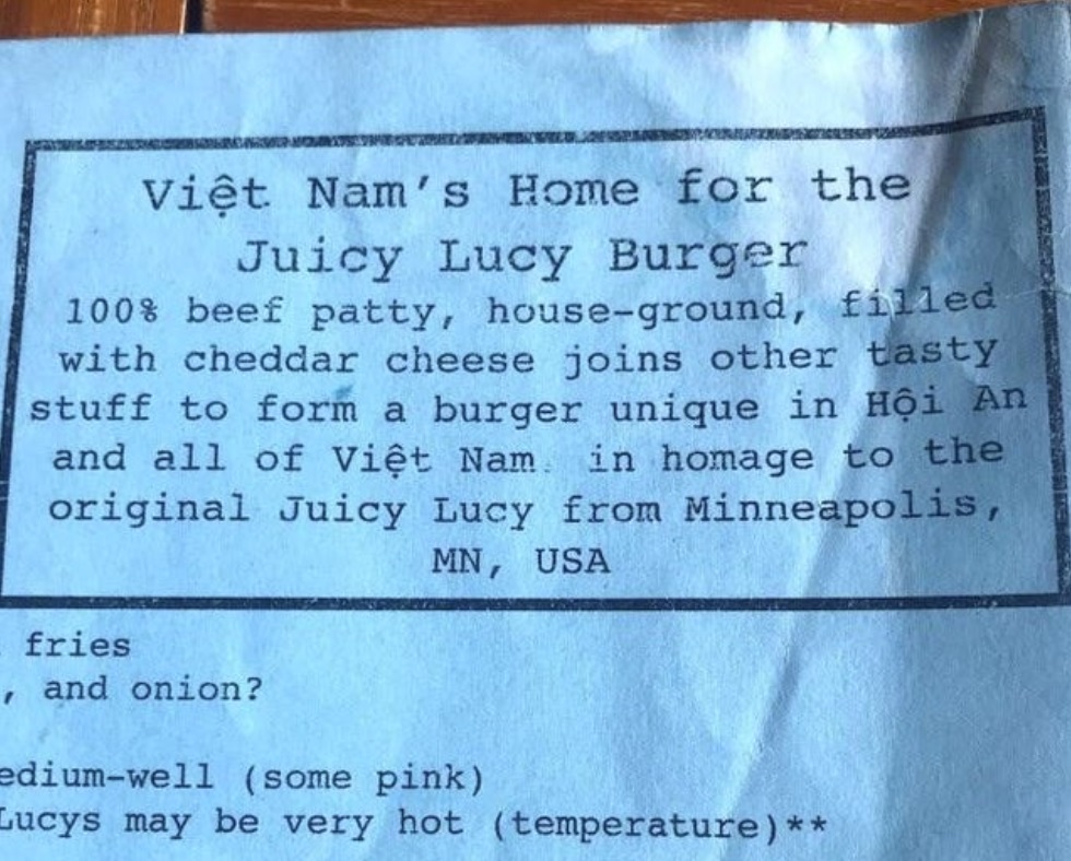 The Story Behind the Jucy Lucy Joint in Vietnam - Racket