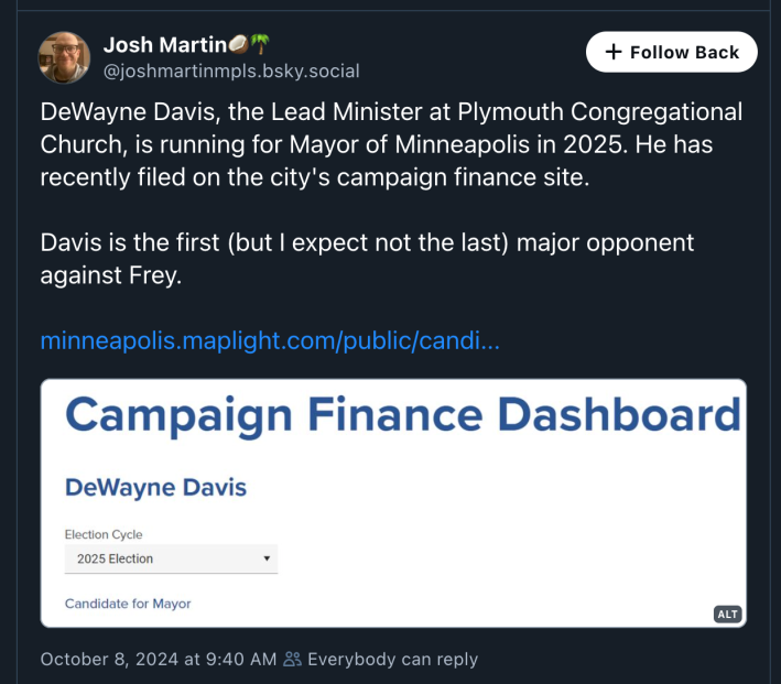 Minneapolis Mayoral Race 2025: Rev. Dr. Dewayne Davis Enters the Fray ...